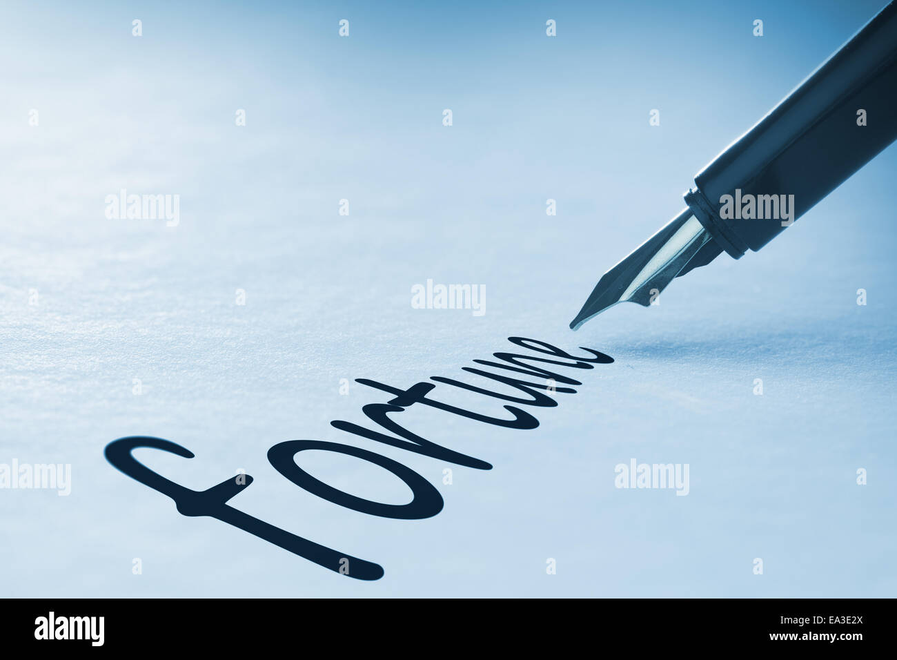 Fountain pen writing Fortune Stock Photo - Alamy