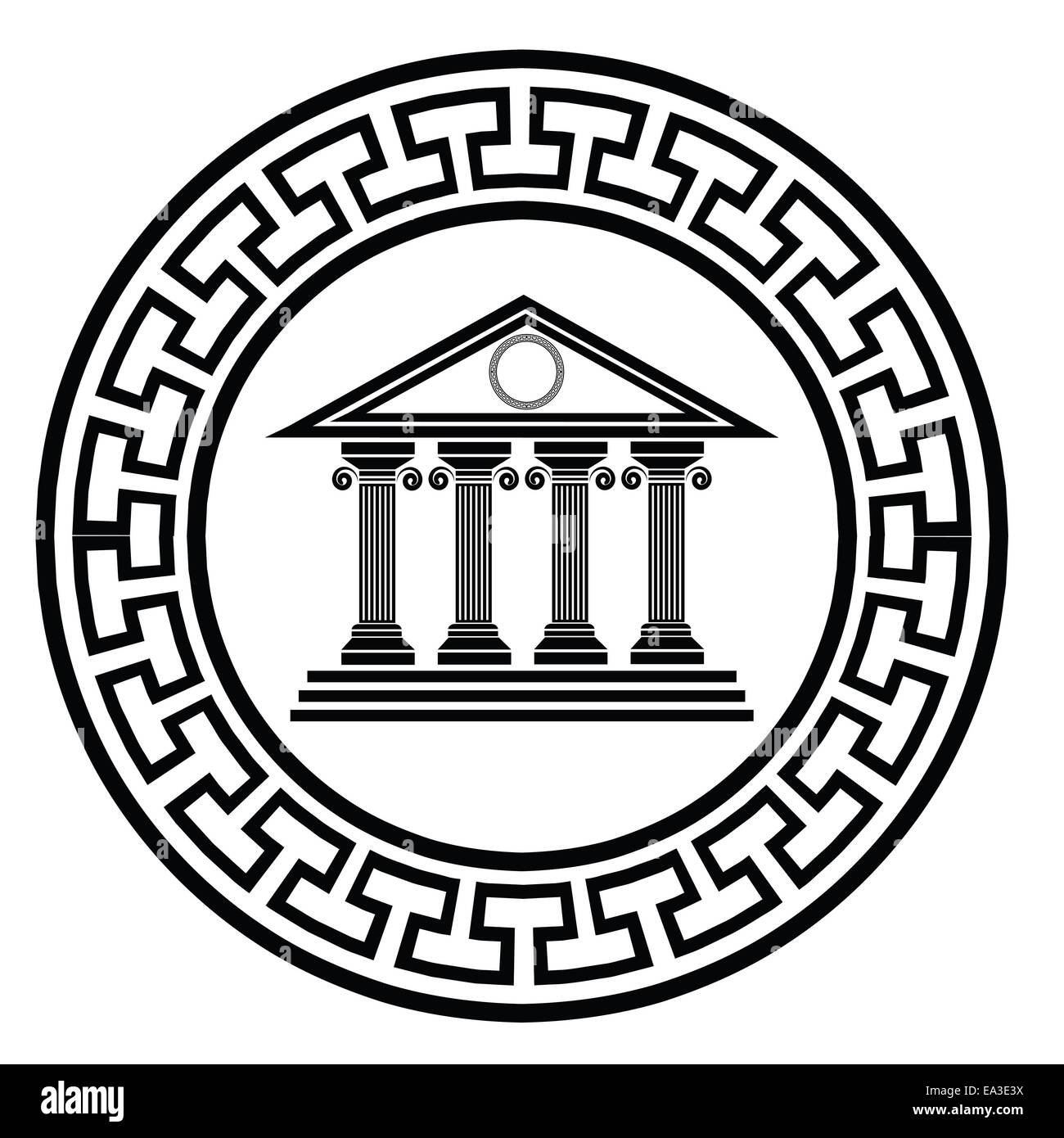 Roman temple drawing Cut Out Stock Images & Pictures - Alamy