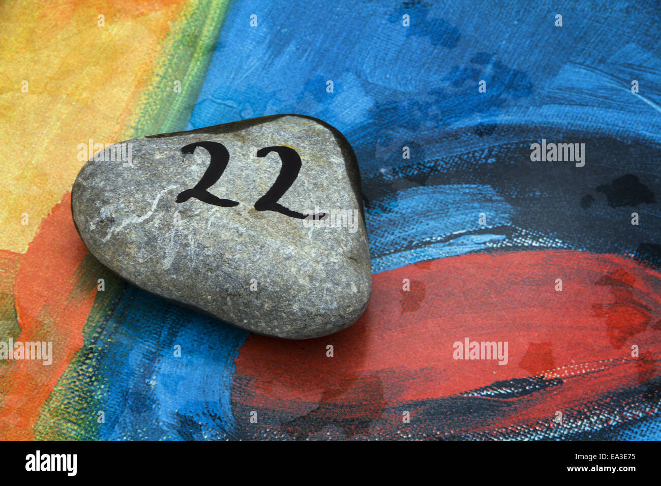 stone with number Stock Photo - Alamy