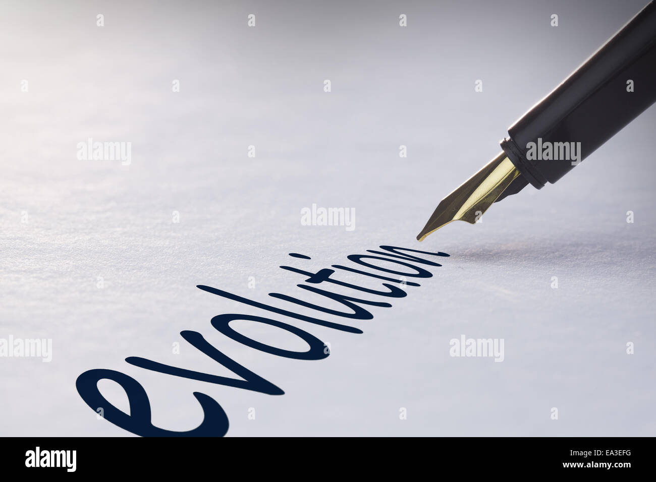 Fountain pen writing Evolution Stock Photo - Alamy