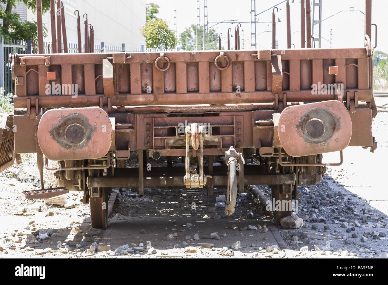 old freight train, metal machinery details Stock Photo - Alamy