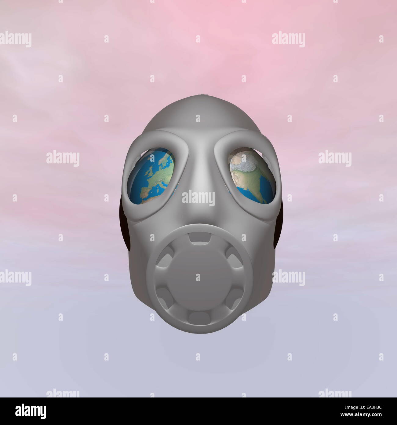 Suffocating earth - 3D render Stock Photo - Alamy
