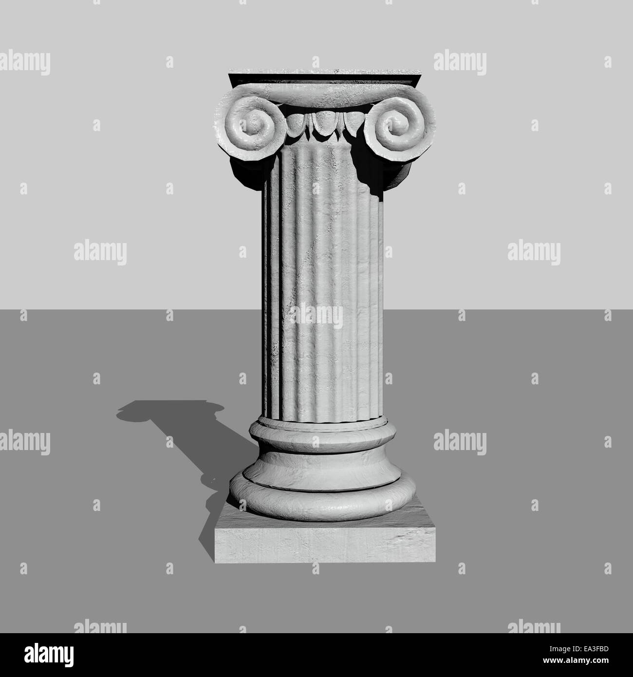 Stone column - 3D render Stock Photo - Alamy