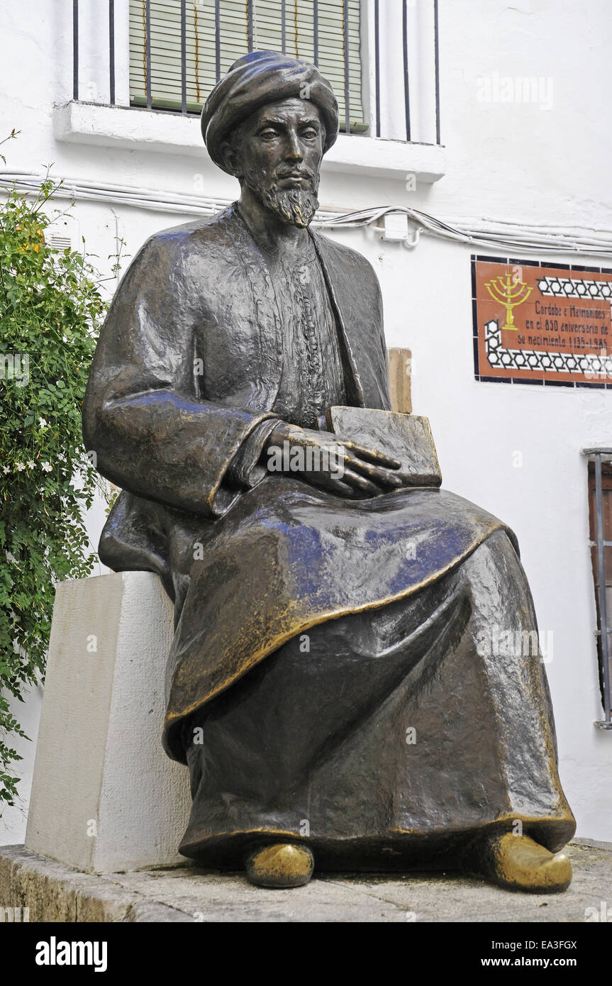 Moses Maimonides, jewish scholar, Cordoba, Spain Stock Photo - Alamy