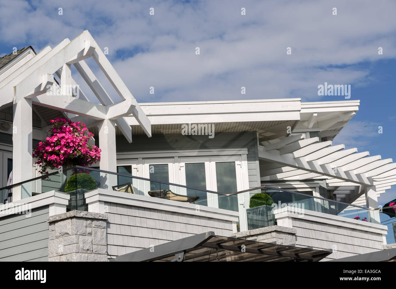 Architecture of a wooden building in Richmond in Vancouver Stock Photo ...