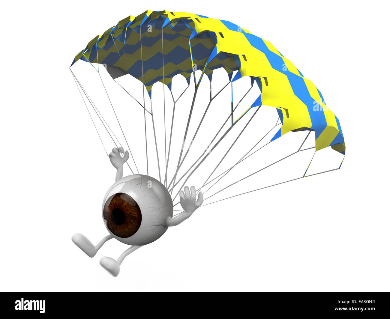 Parachuting down Cut Out Stock Images & Pictures - Alamy