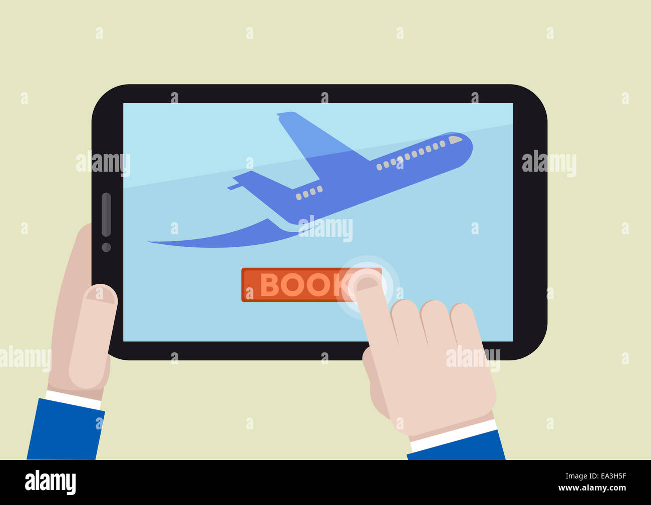 tablet book flight Stock Photo - Alamy