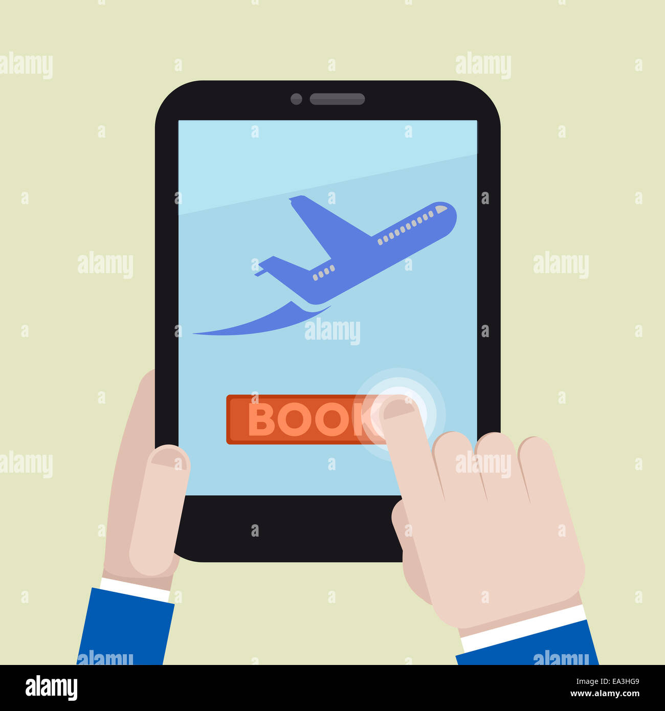 tablet book flight Stock Photo - Alamy
