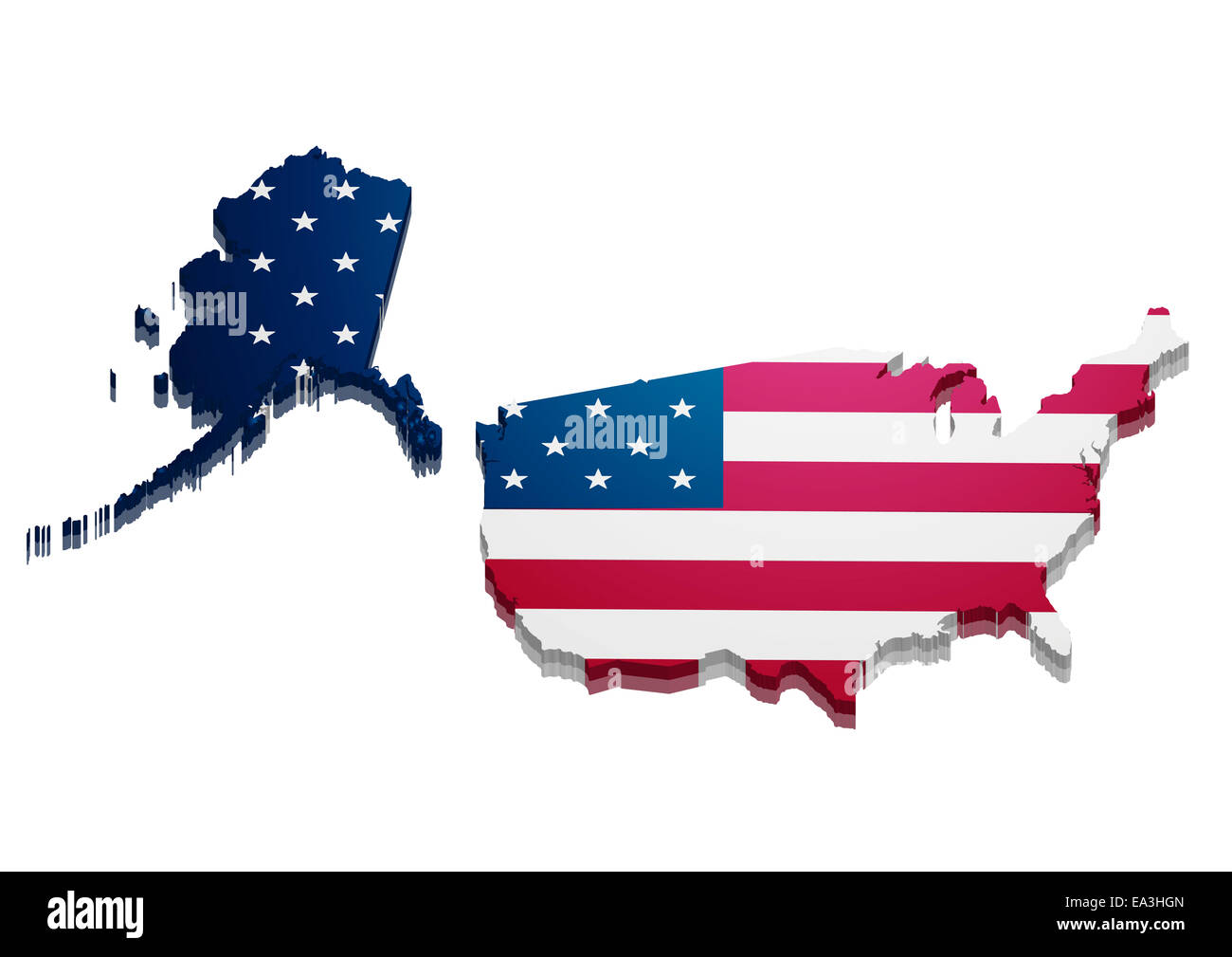 Usa map outline hi-res stock photography and images - Alamy