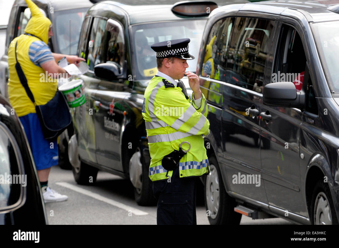 London, England, UK. Black cab drivers dispute, 2014 Stock Photo - Alamy