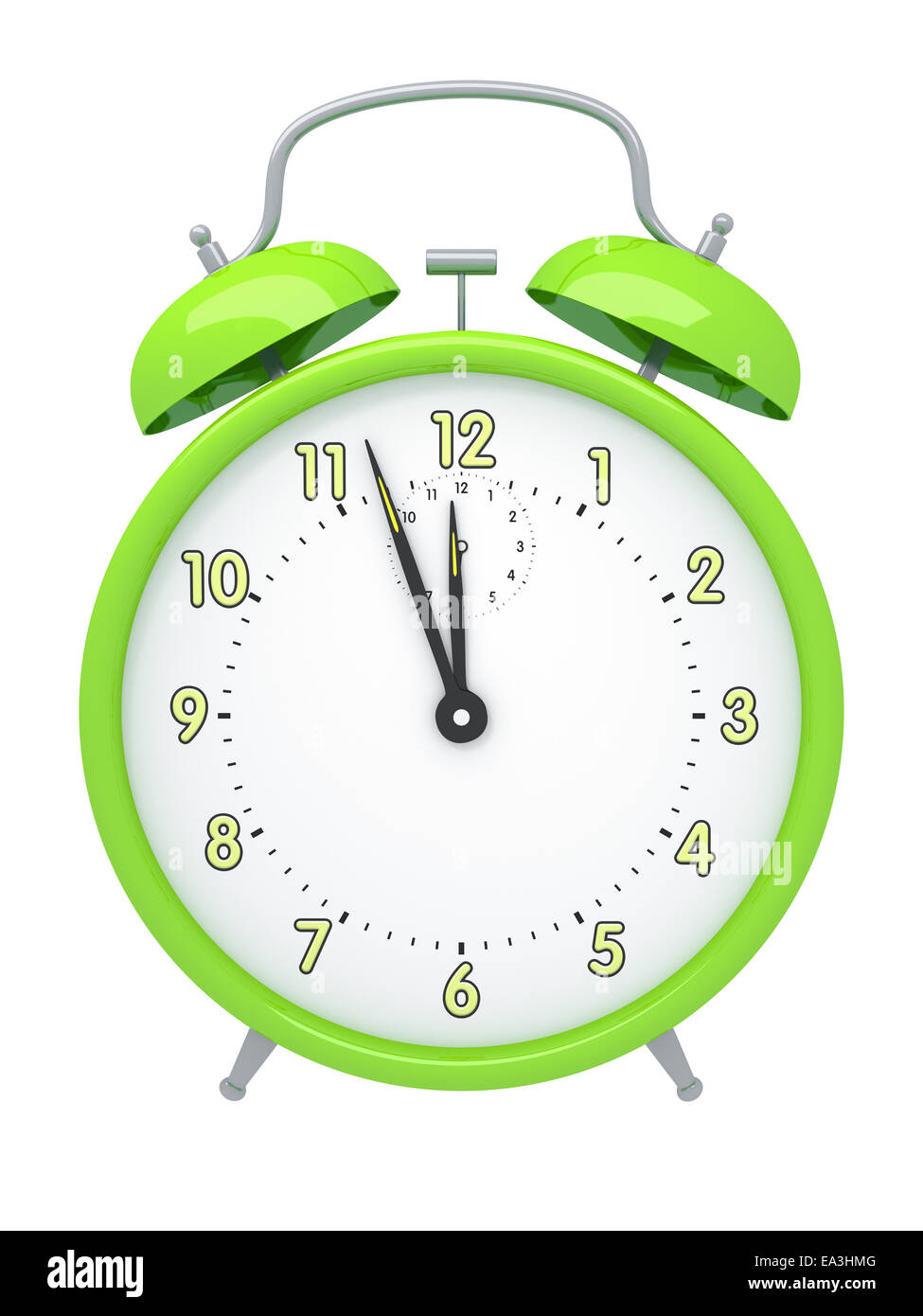 green alarm clock Stock Photo - Alamy