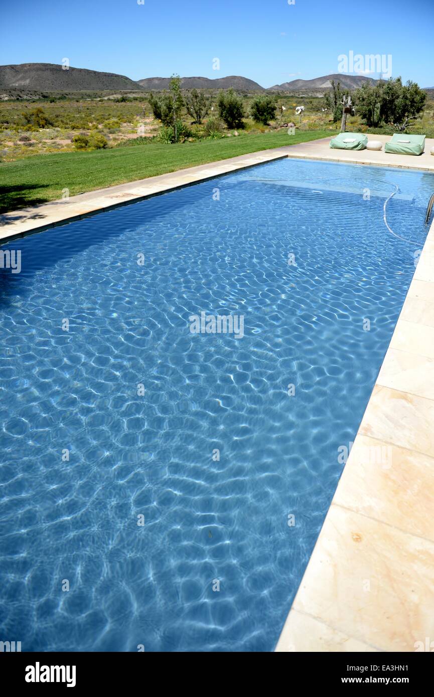 A safari lodge swimming pool in Africa Stock Photo - Alamy