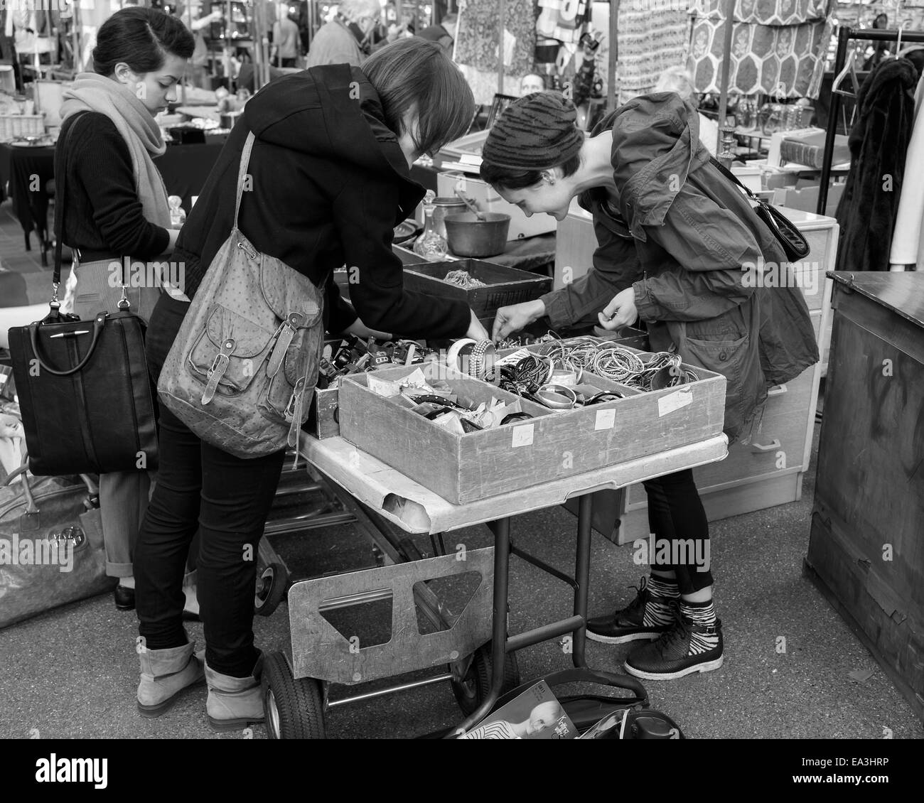 Market Stall London Black and White Stock Photos & Images - Alamy
