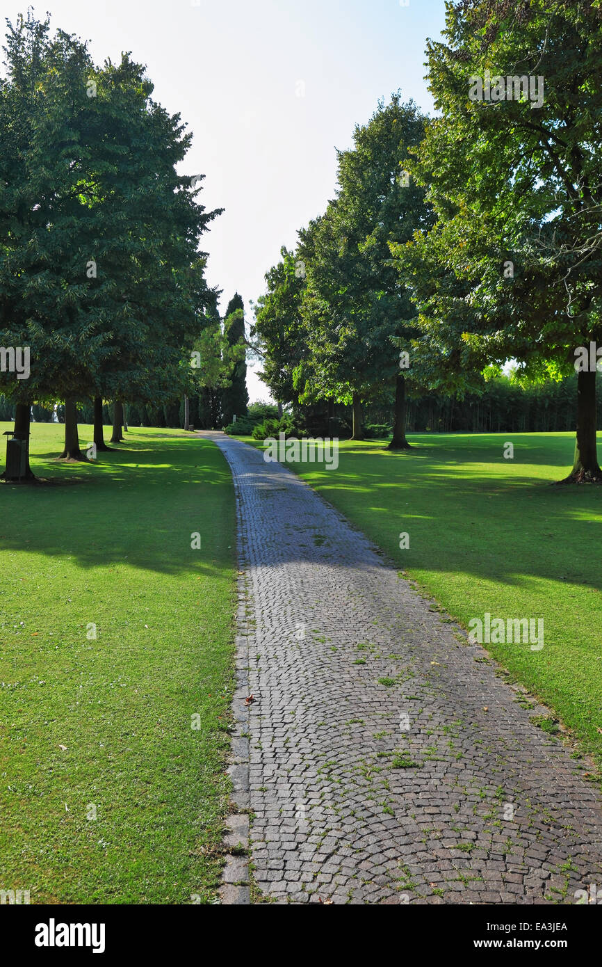 Comfortable path through the lawn Stock Photo - Alamy