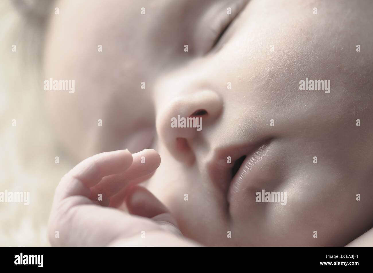 Baby sleeping eyes nose mouth portrait hi-res stock photography and ...