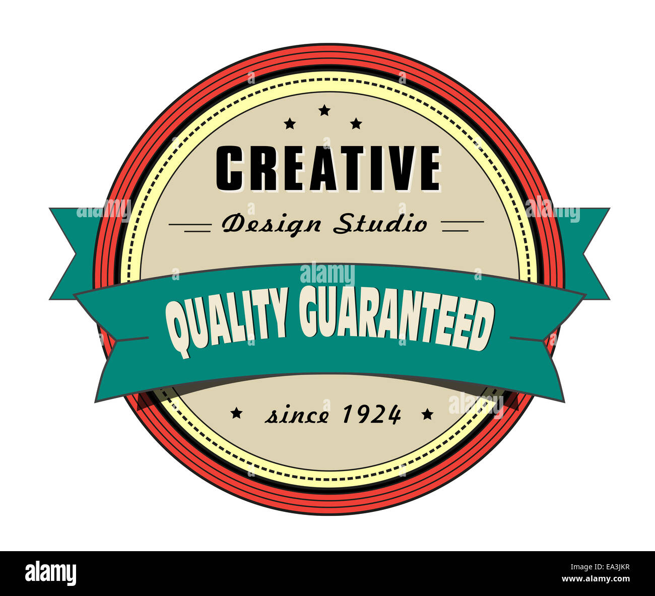 Vintage retro label Stock Photo - Alamy