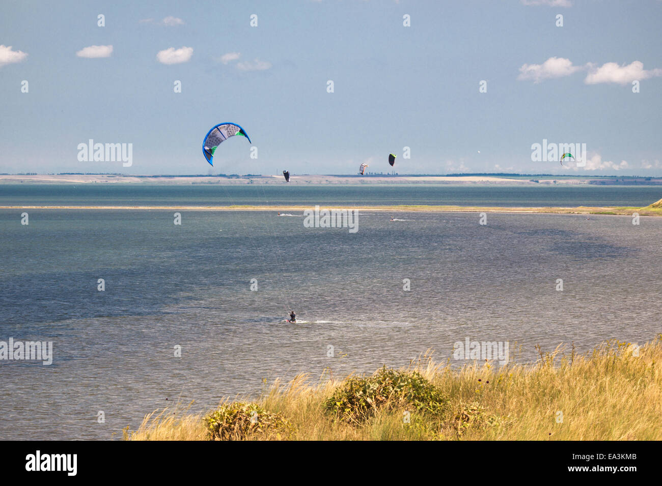 Black sea beach, Anapa, Kiziltash estuary, Krasnodar region, Russia ...