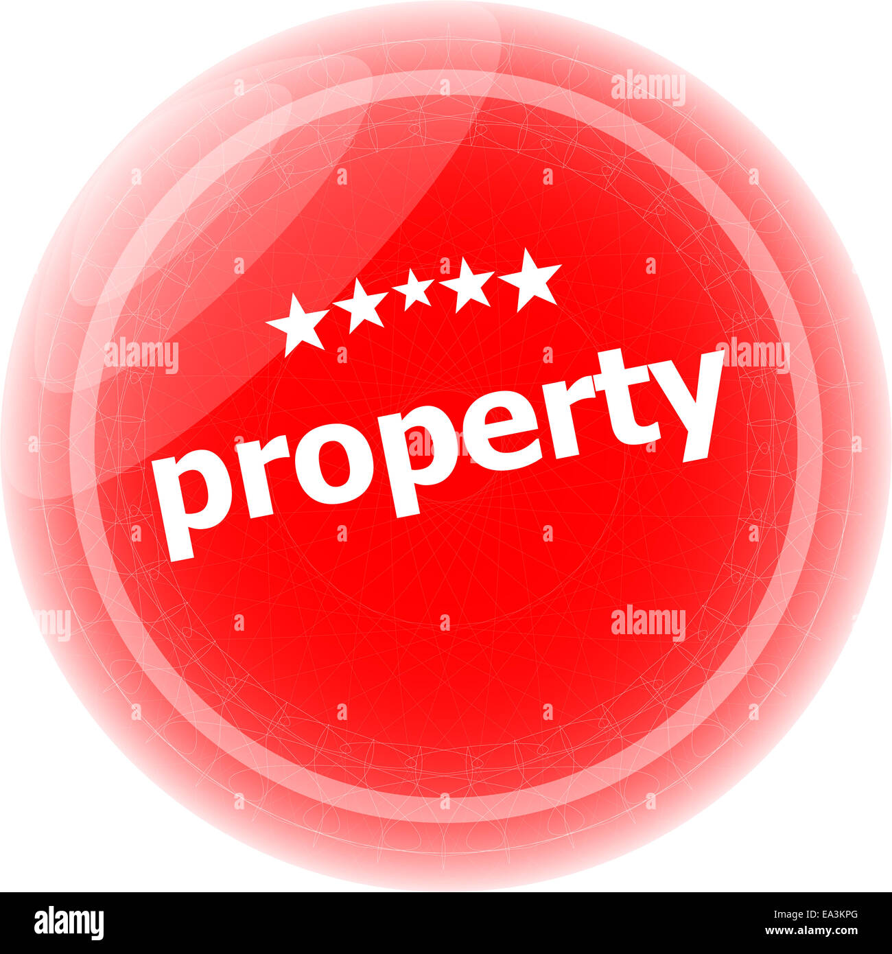 property word on red stickers button, label Stock Photo - Alamy