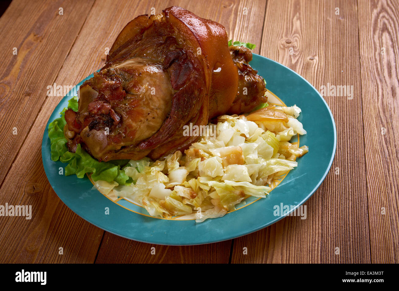 Bavarian grilled knuckel of pork Stock Photo - Alamy