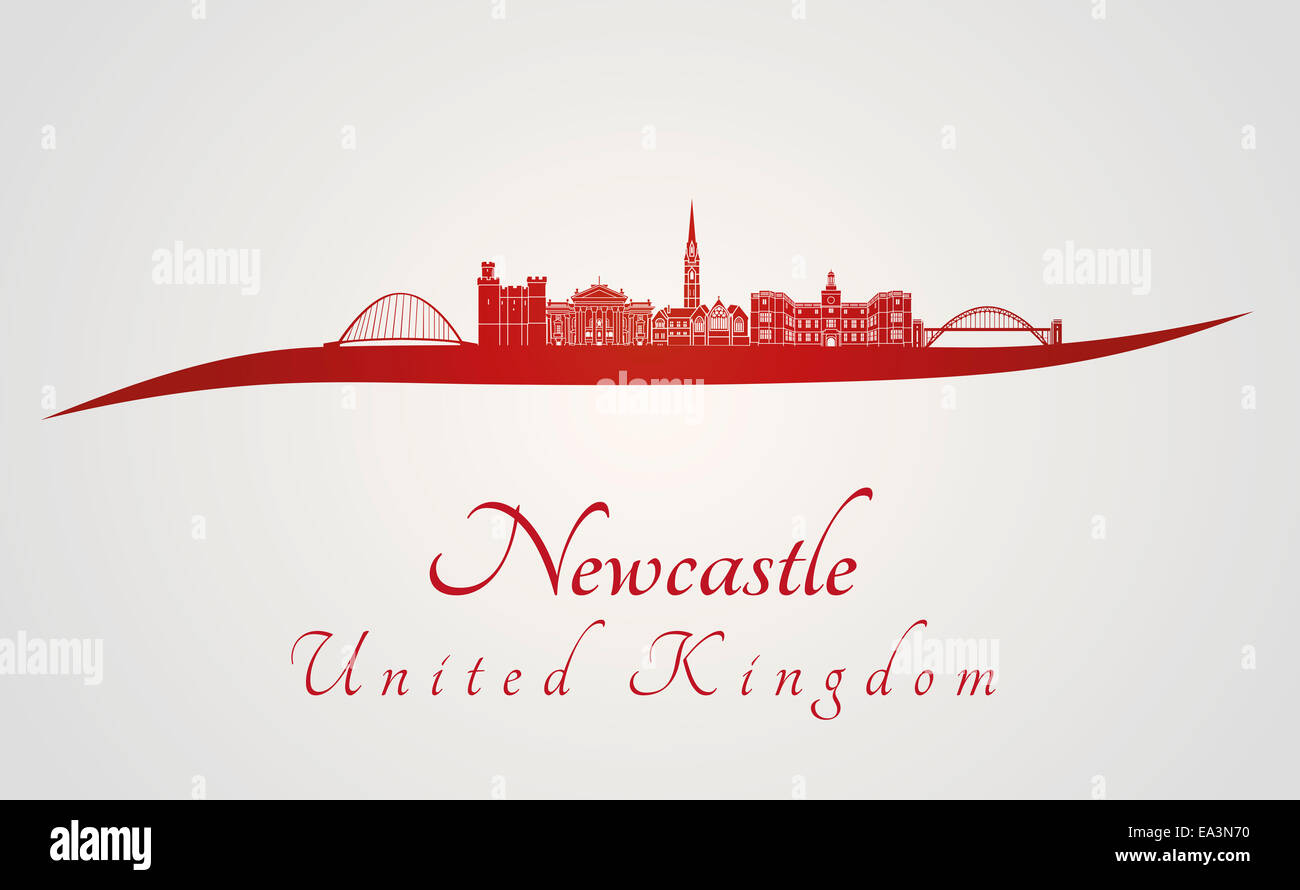 Newcastle skyline silhouette hi-res stock photography and images - Alamy