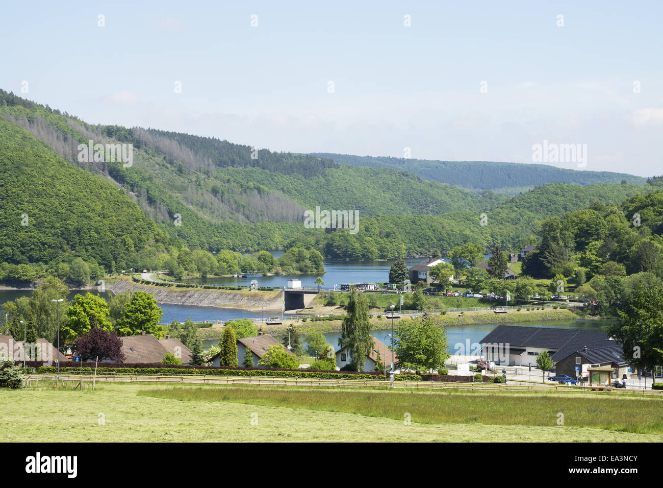 Barrier lakes in Rurberg, Eifel, Germany Stock Photo - Alamy