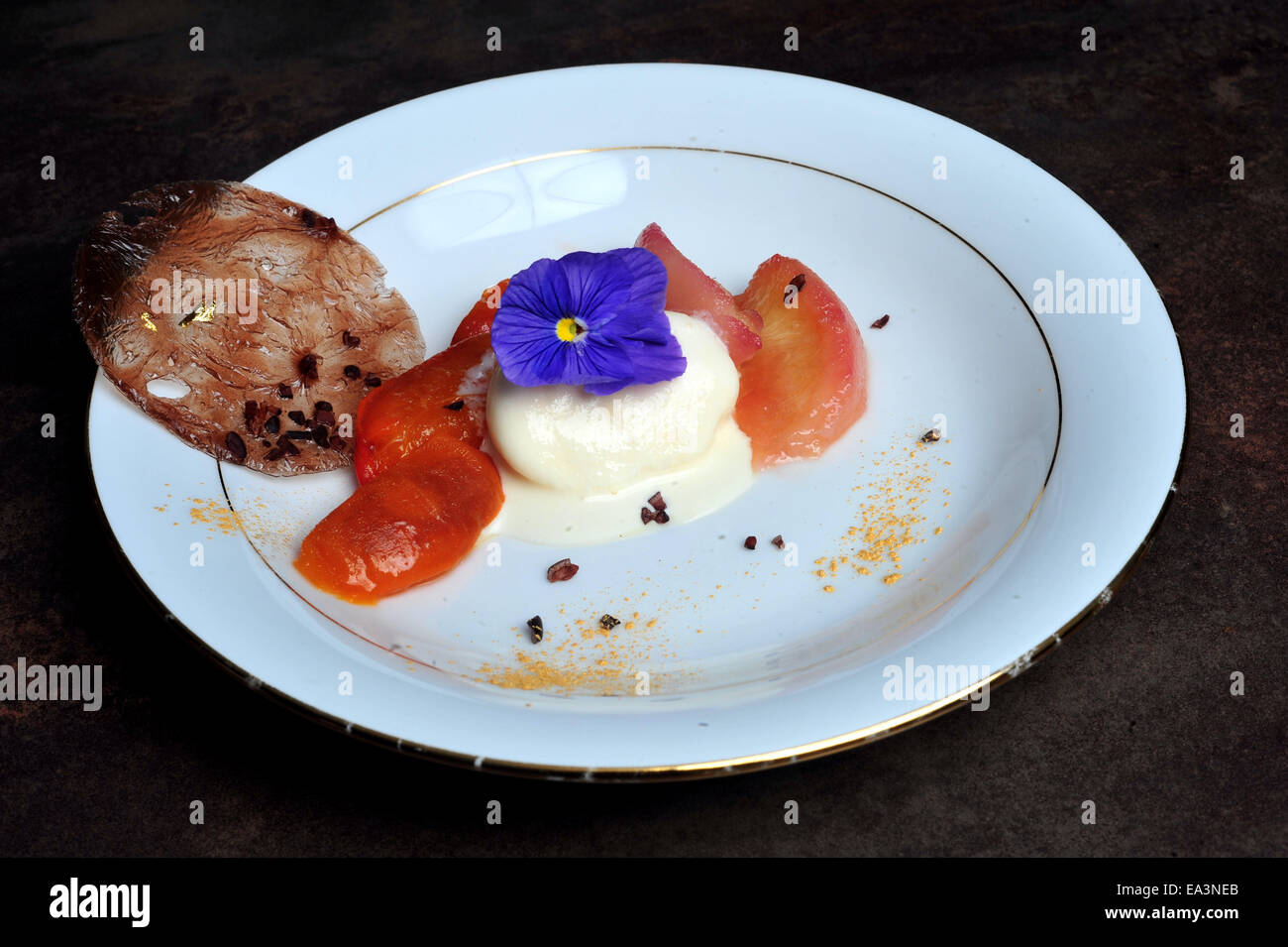 Gourmet French Dinner In The South Of France Stock Photo - Alamy