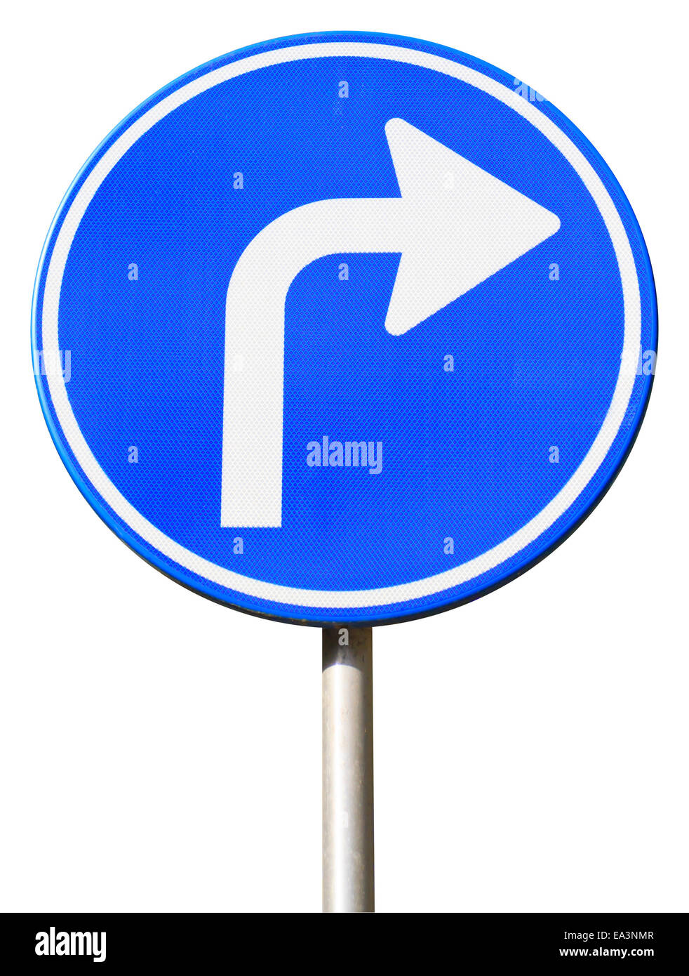Road Sign Arrow Blue Round High Resolution Stock Photography and Images ...