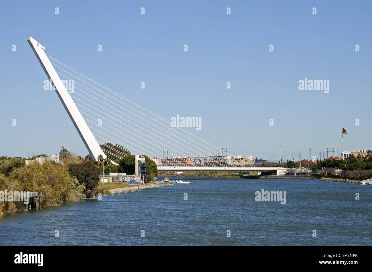 Alamillo Bridge, Guadalquivir, Seville, Spain Stock Photo - Alamy