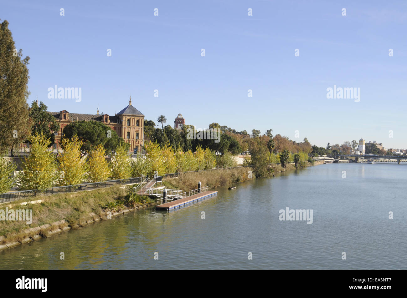 Guadalquivir river, promenade, Seville, Spain Stock Photo - Alamy
