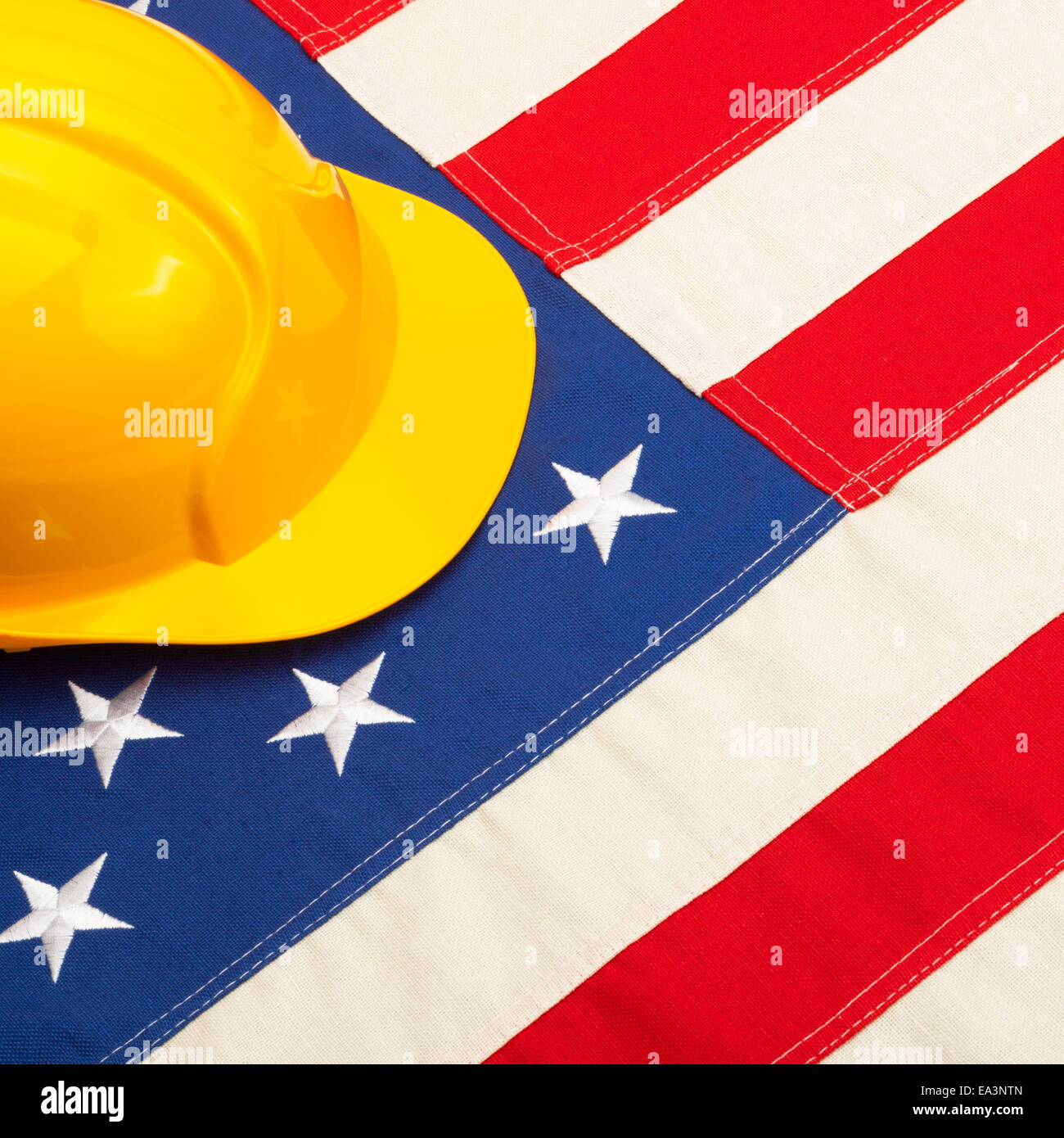 Hardhat construction american flag hi-res stock photography and images ...