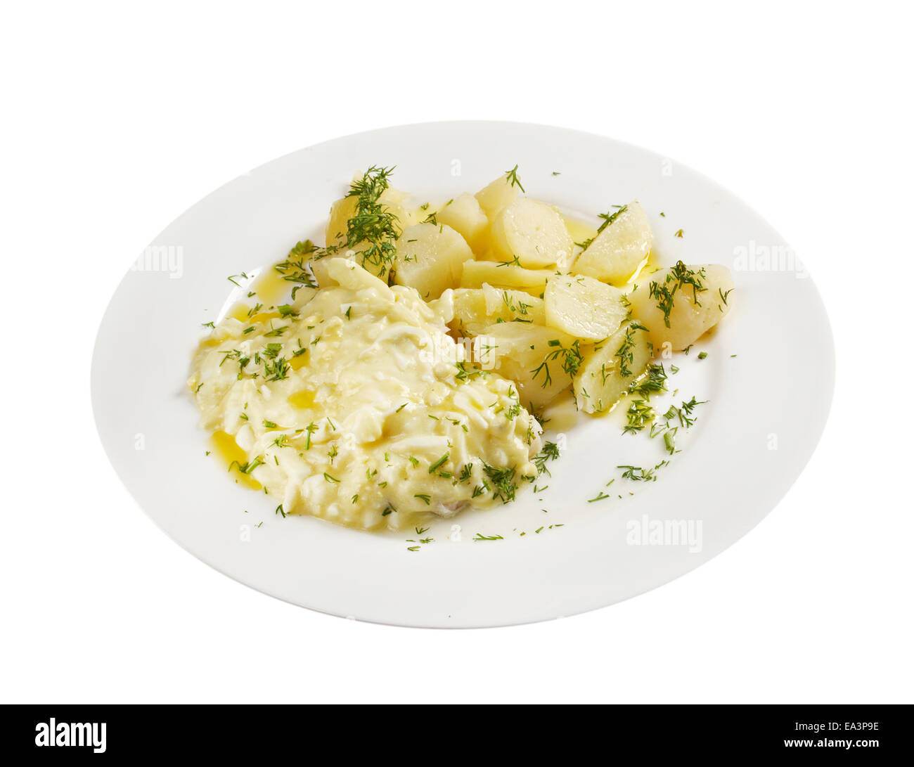 Baked cod fish Cut Out Stock Images & Pictures - Alamy