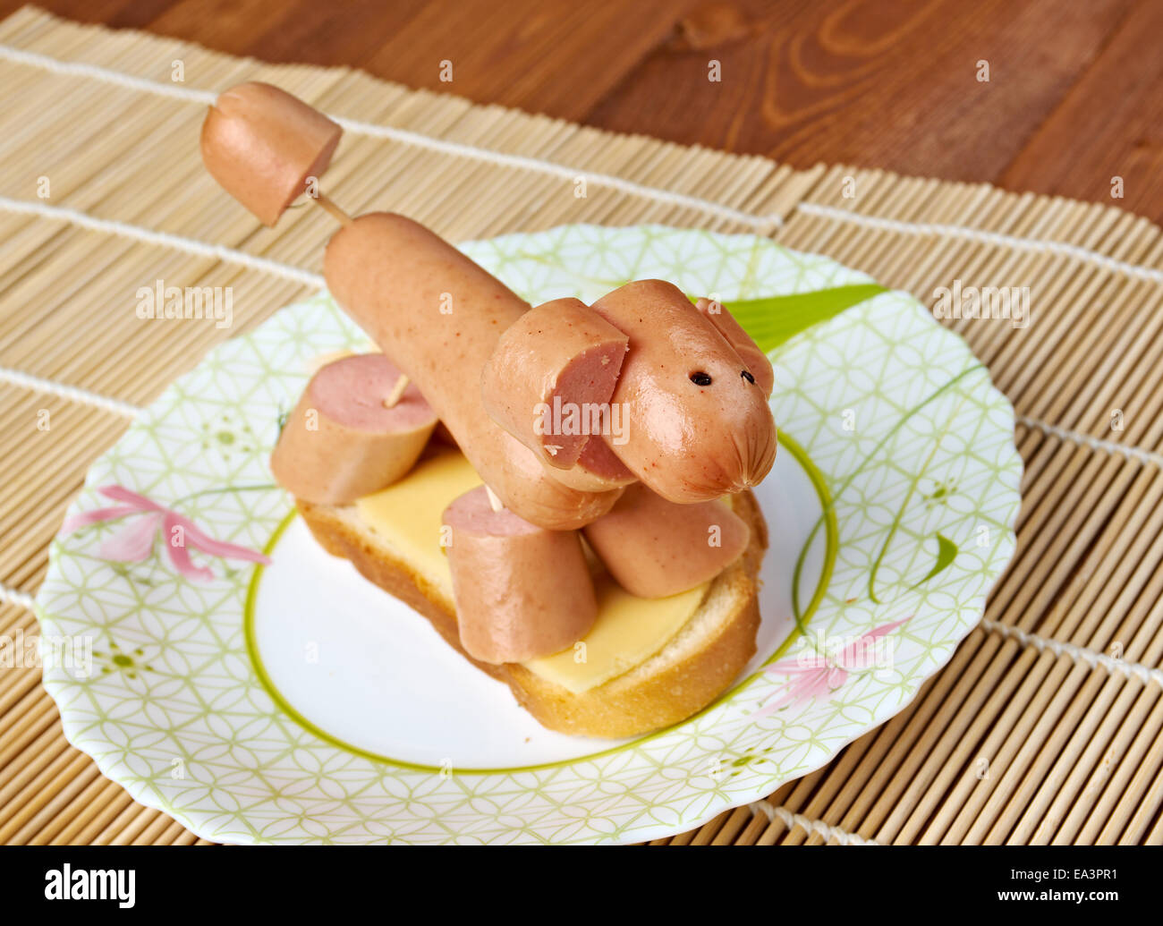 sandwich made of dog sausages Stock Photo - Alamy