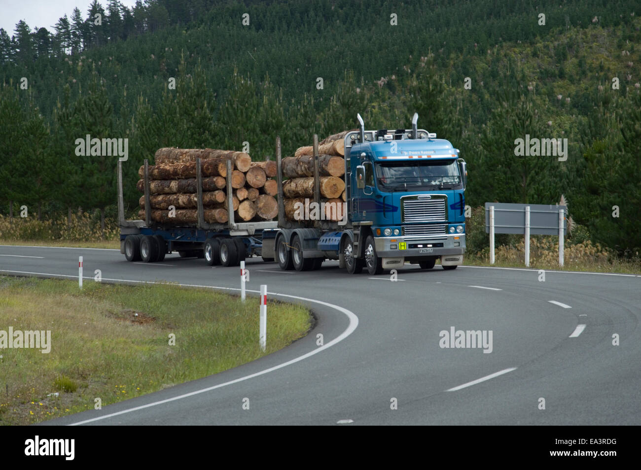 Logging in New Zealand Stock Photo - Alamy