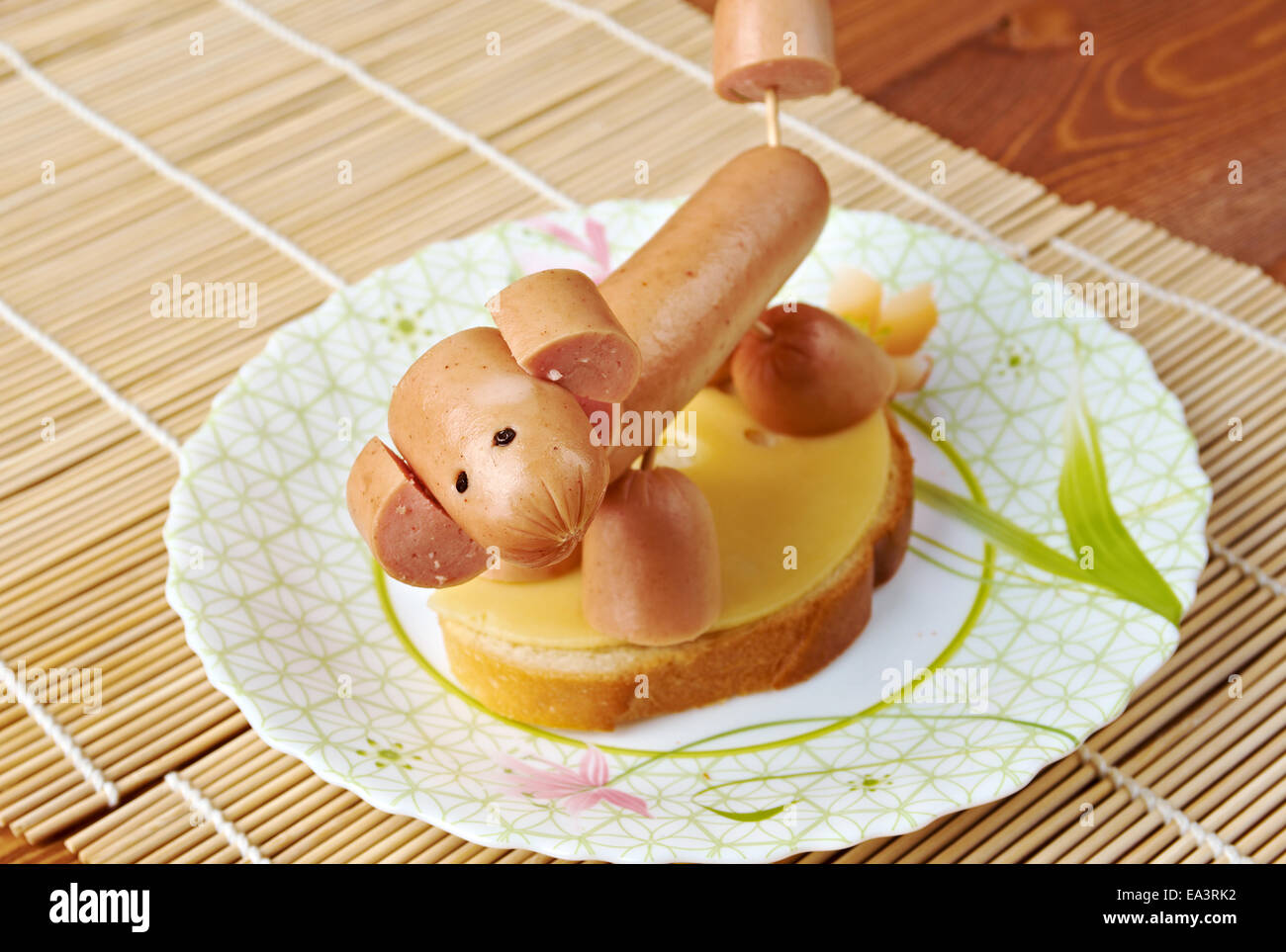 sandwich made of dog sausages Stock Photo - Alamy
