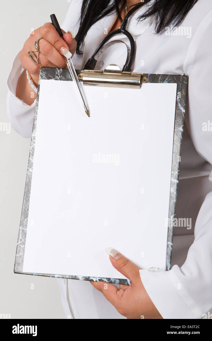 doctor whit notepad Stock Photo - Alamy