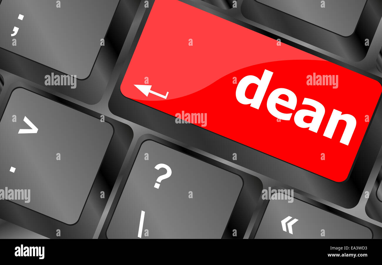 dean word on computer pc keyboard key Stock Photo - Alamy