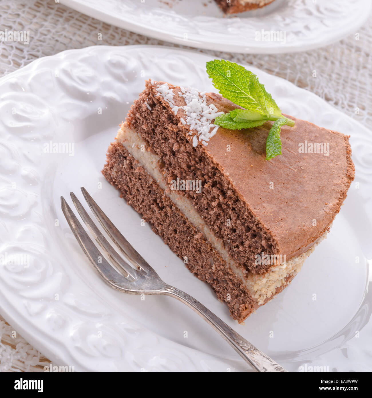 chocolate cakes with nut filling Stock Photo - Alamy