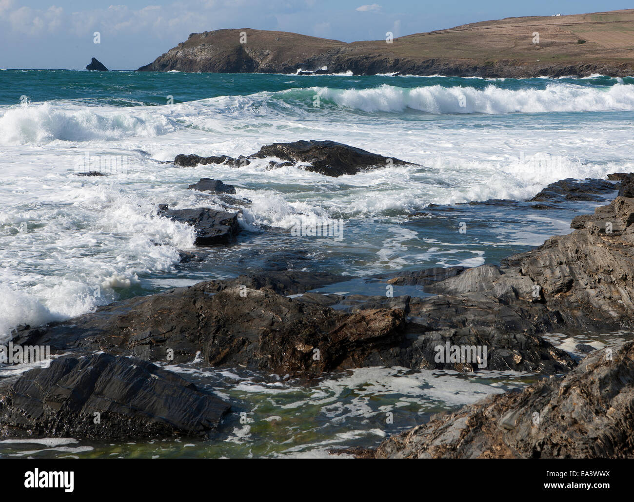 Padstow rock beach hi-res stock photography and images - Alamy
