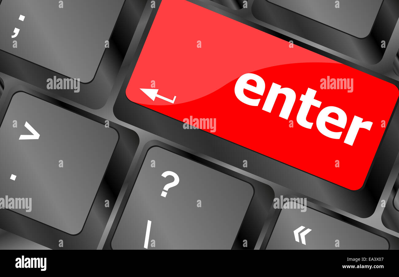 enter button on computer pc keyboard key Stock Photo - Alamy