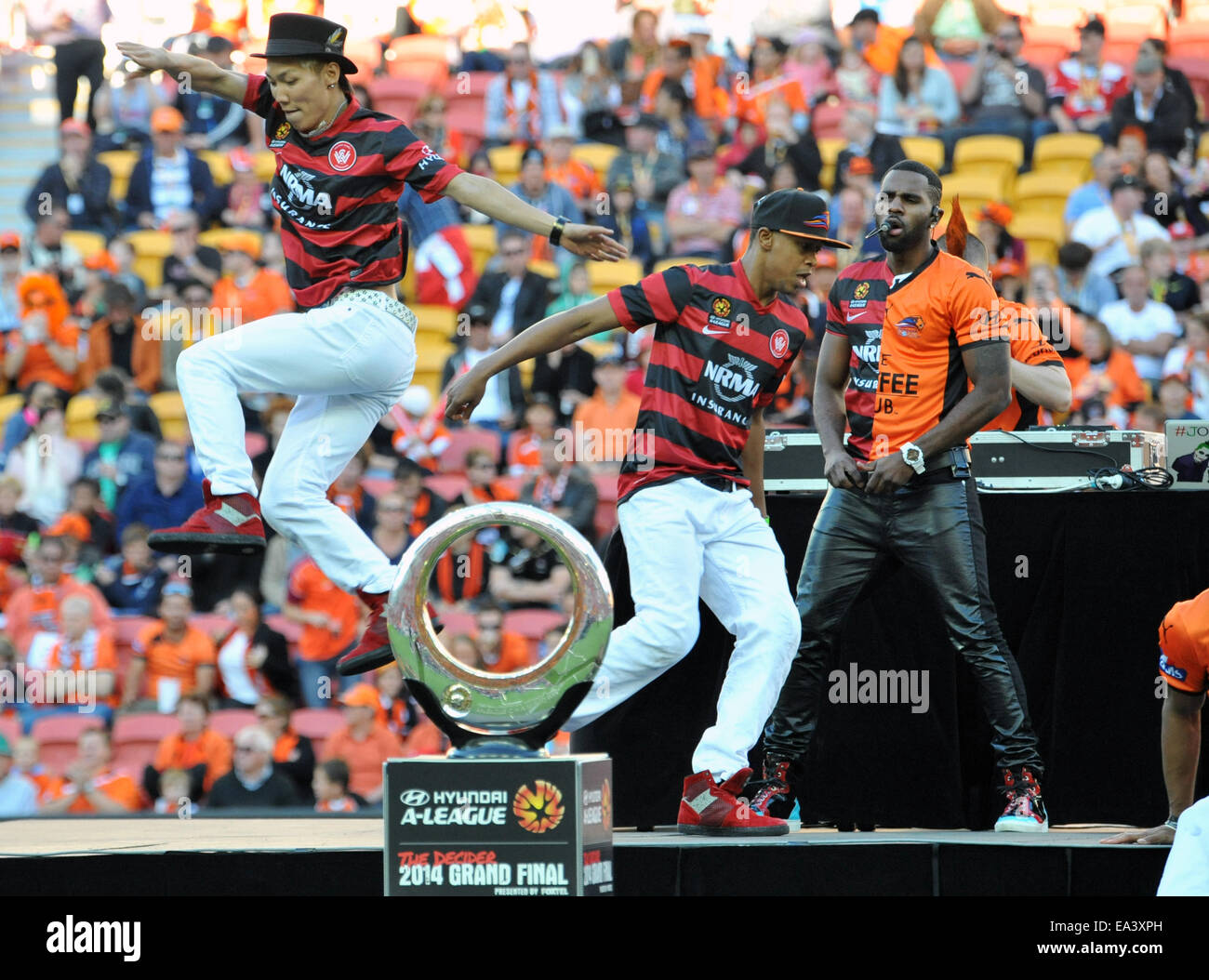Jason Derulo performs at the Australian Football A-League Grand Final ...