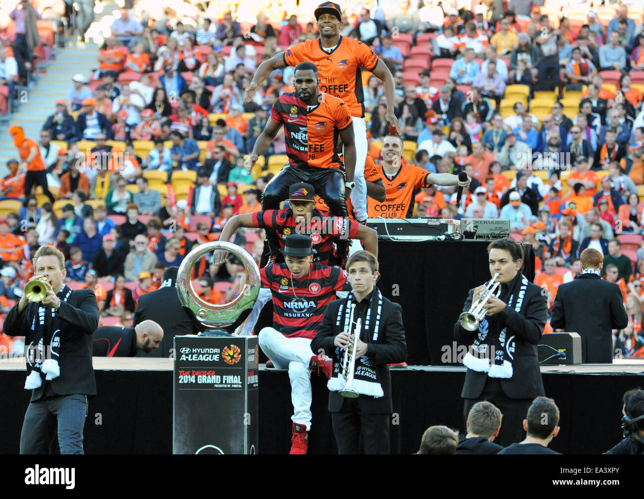 Jason Derulo performs at the Australian Football A-League Grand Final ...