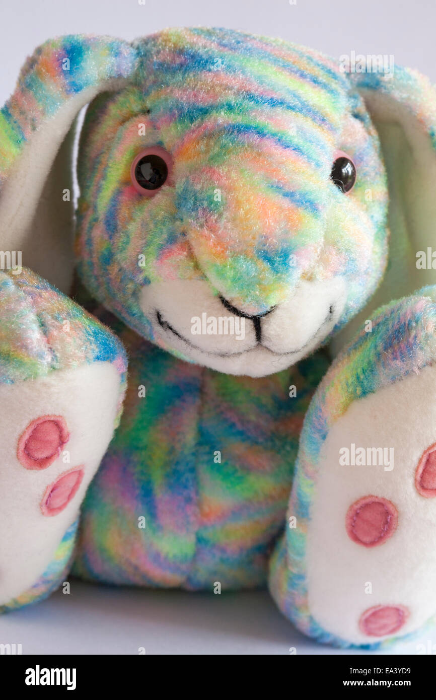 soft cuddly bunny rabbit toy on white background Stock Photo - Alamy