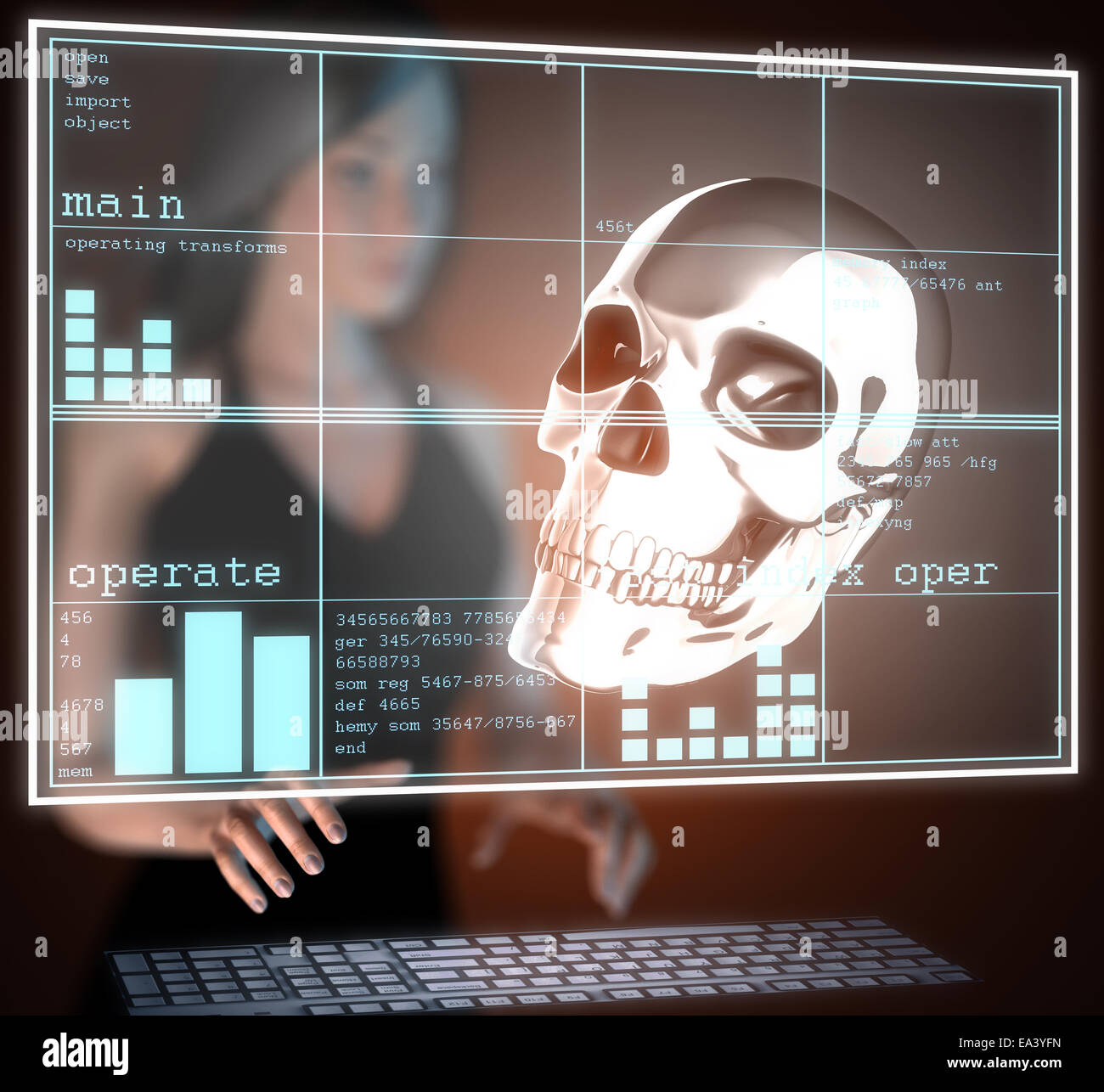 Human skull on display hi-res stock photography and images - Alamy