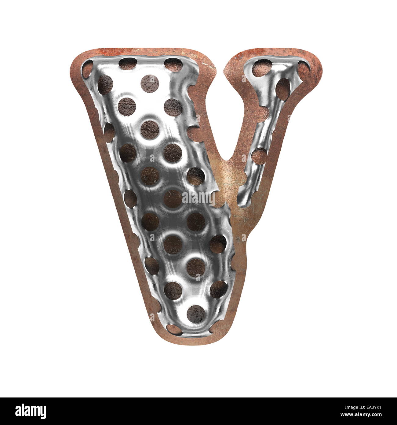 metal figure on white background Stock Photo - Alamy