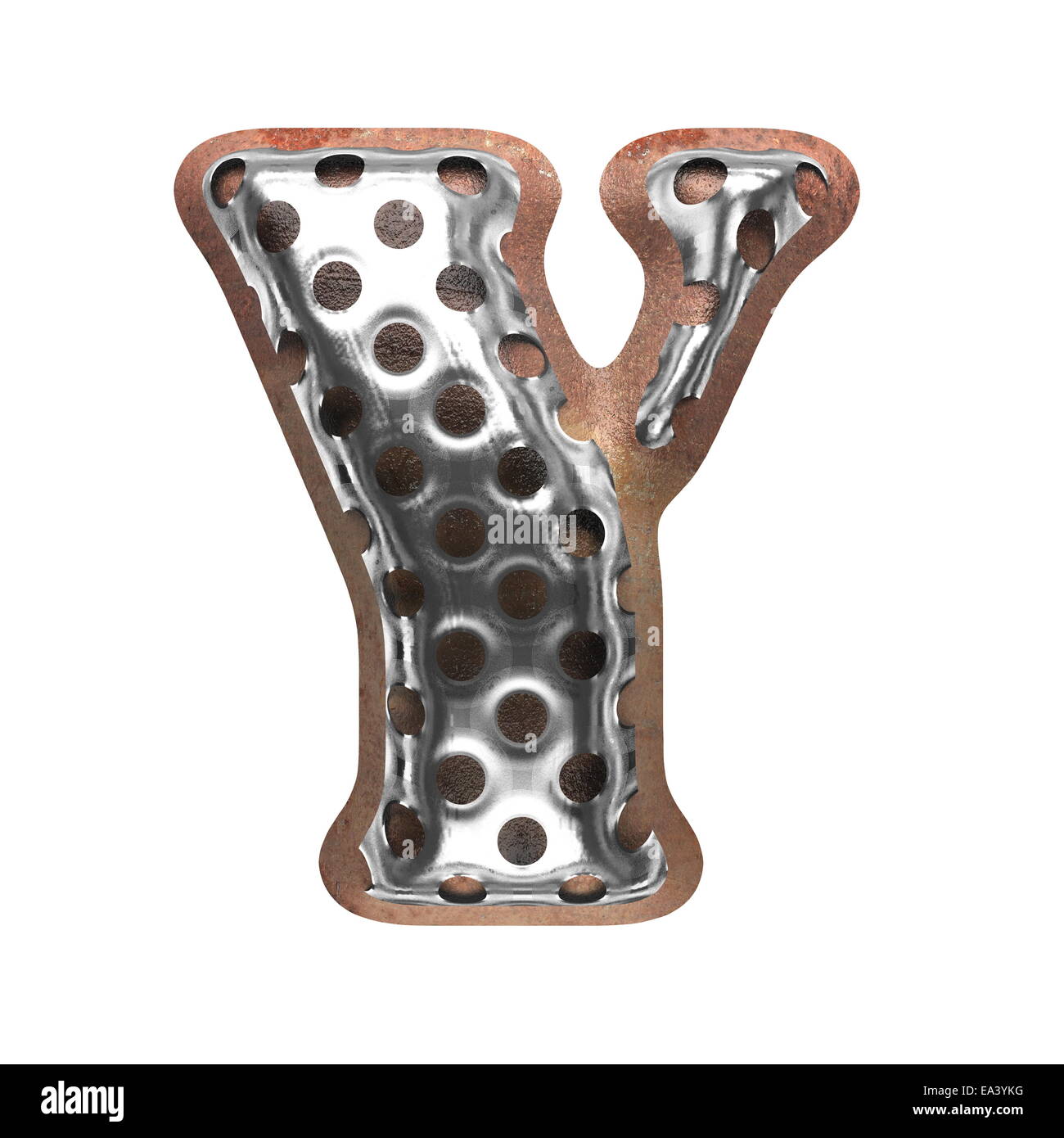 metal figure on white background Stock Photo - Alamy