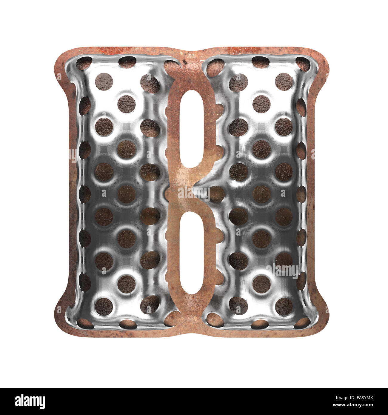 metal figure on white background Stock Photo - Alamy