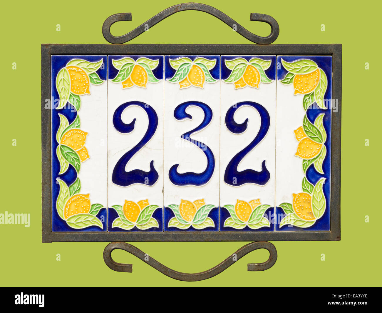 decorative house number Stock Photo - Alamy