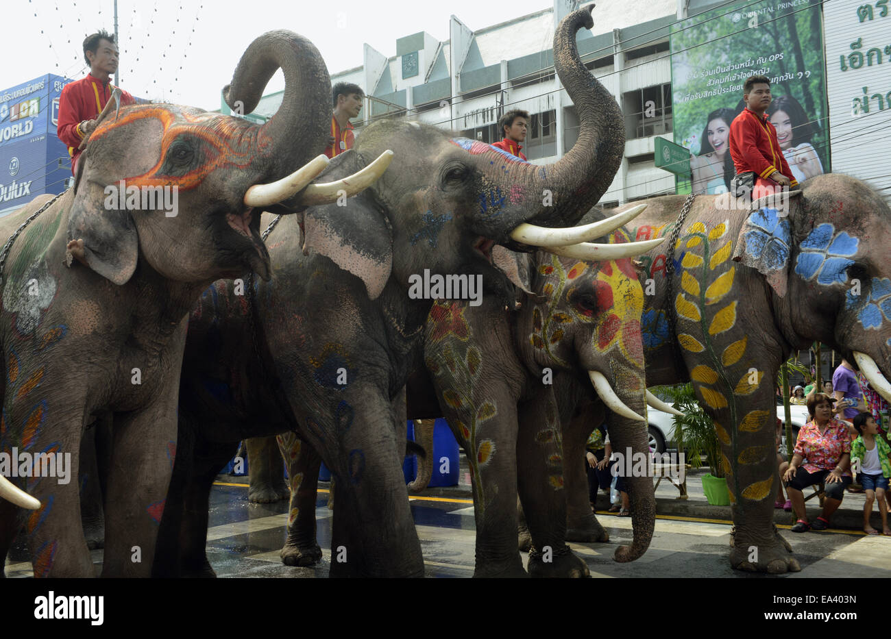 Songkran elefant hi-res stock photography and images - Alamy