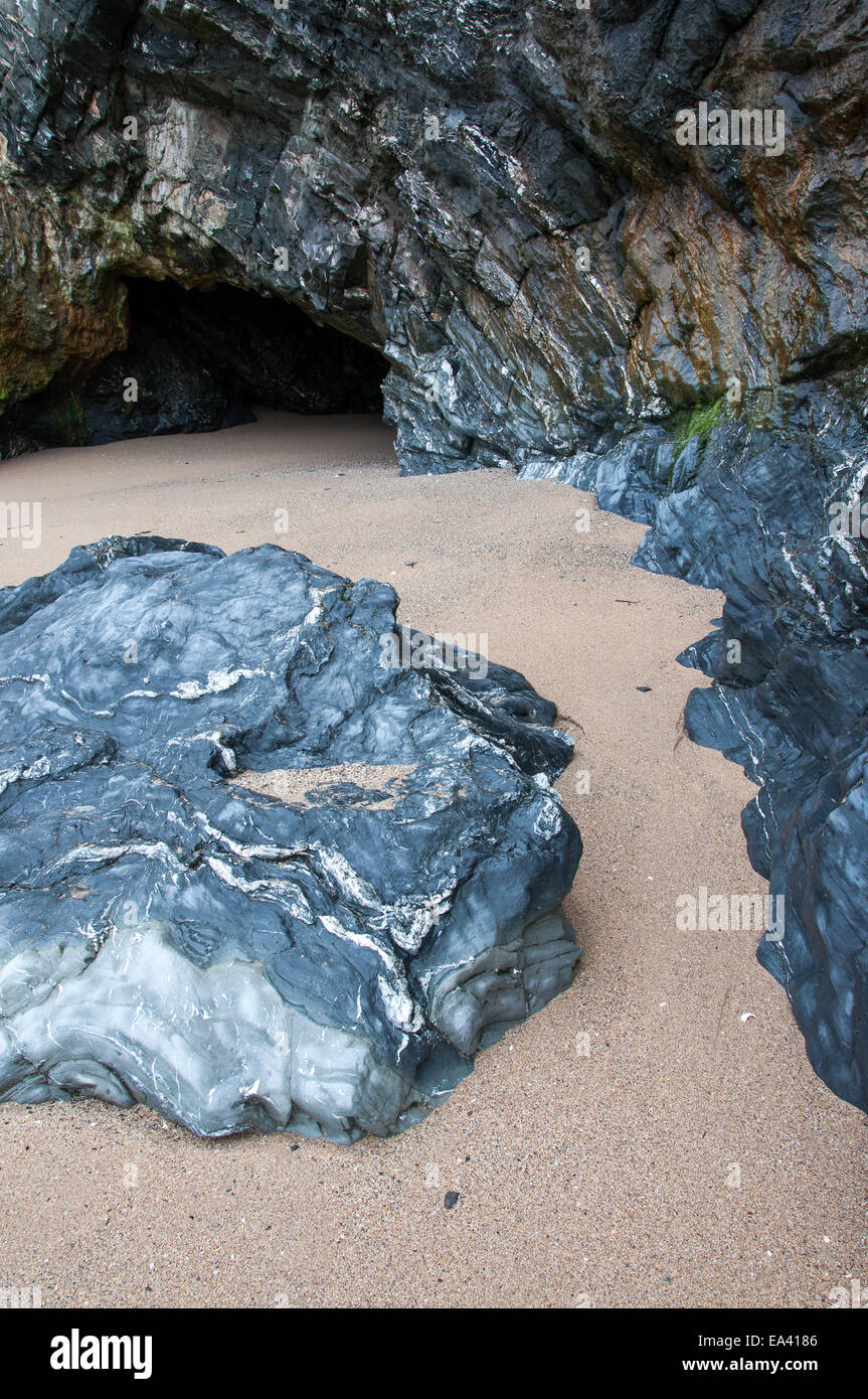 Holywell bay cave hi-res stock photography and images - Alamy
