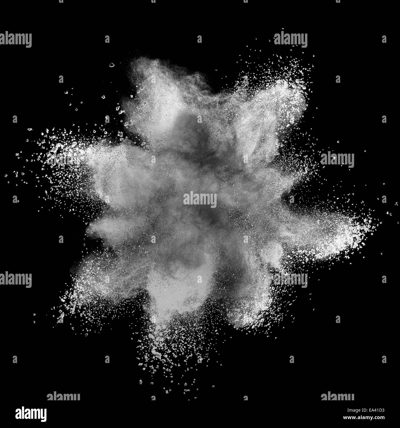 Blue and yellow powder explosion Black and White Stock Photos & Images ...
